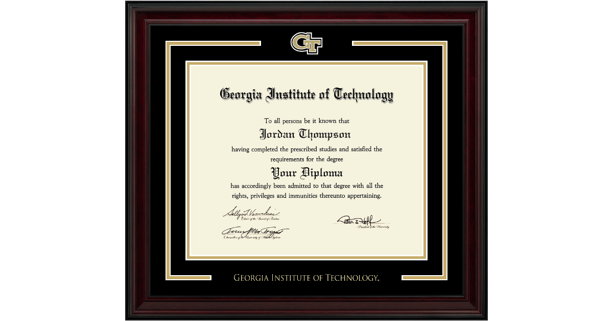 Spirit Medallion Diploma Frame in Encore Georgia Institute of ...