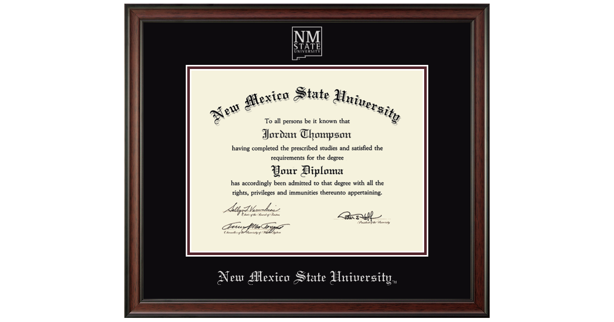 Silver Embossed Diploma Frame in Studio New Mexico State University in ...
