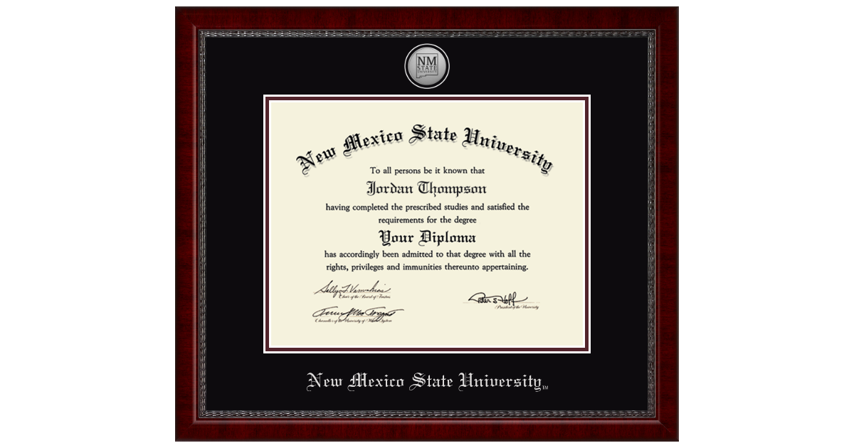 Silver Engraved Medallion Diploma Frame in Sutton New Mexico State ...