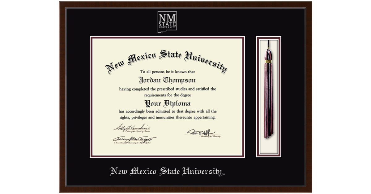 Tassel & Cord Diploma Frame in Delta New Mexico State University in Las ...