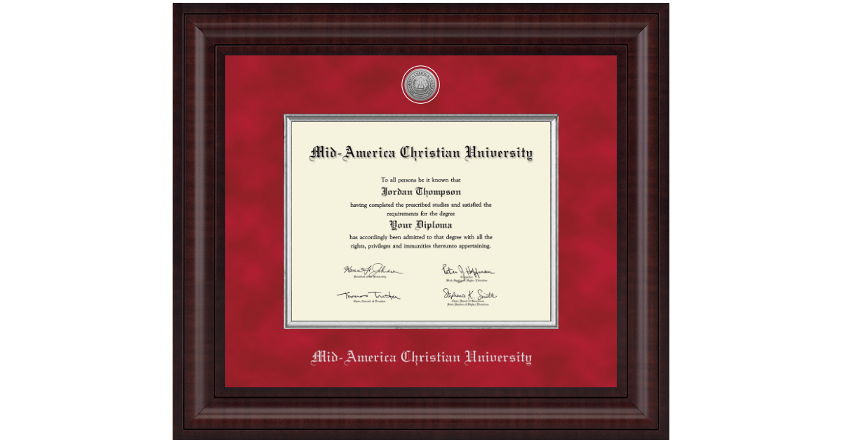 Mid-America Christian University Diploma Frame | Church Hill Classics