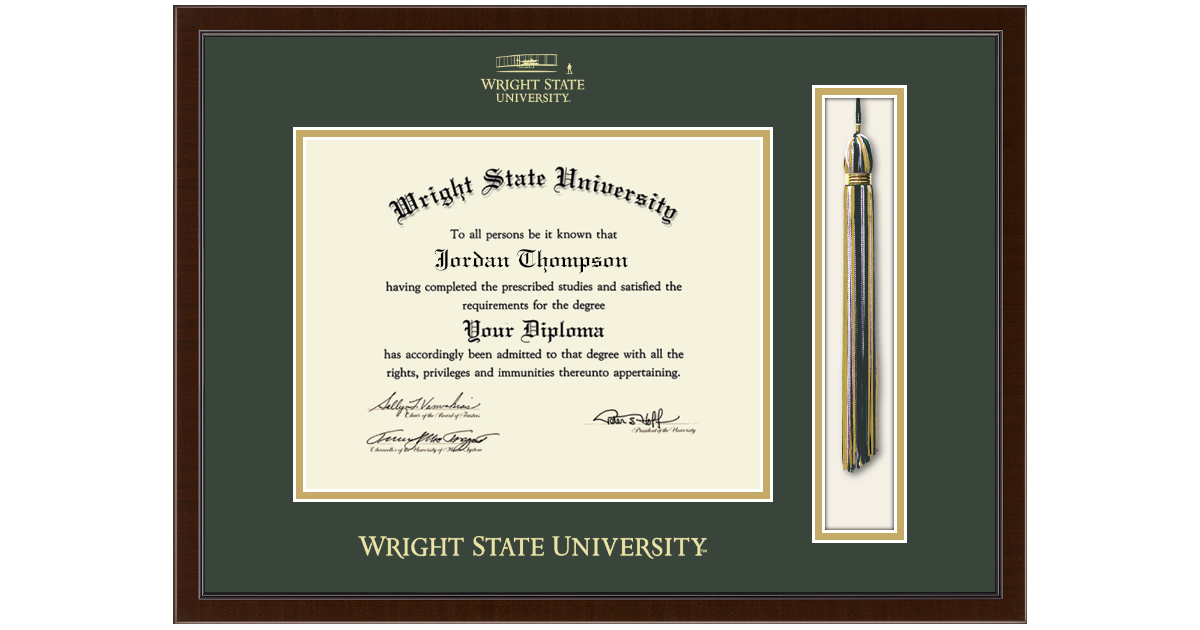 Wright State University Diploma Custom Diploma Frames & Certificate