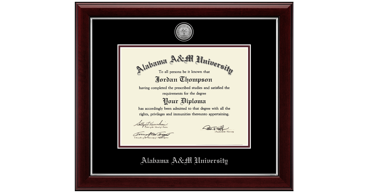 Alabama A&M University Diploma Frame | Church Hill Classics