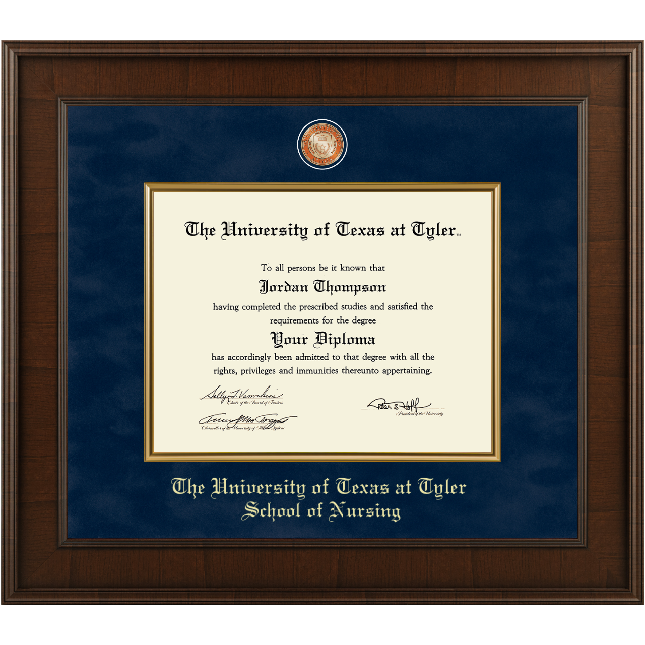 UT Tyler School of Nursing Diploma Frames | Church Hill Classics