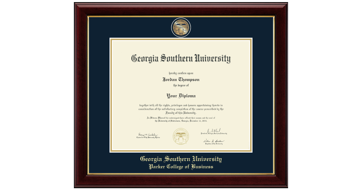 Masterpiece Medallion Diploma Frame in Gallery Georgia Southern ...