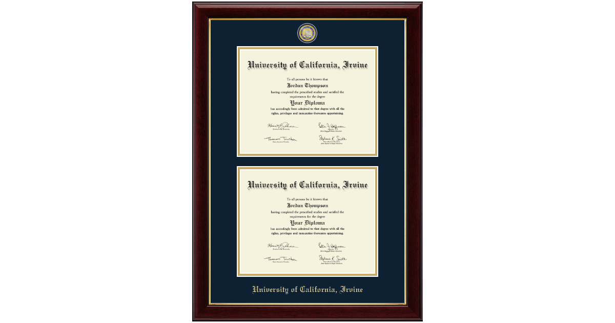 Masterpiece Medallion Double Diploma Frame in Gallery University of ...