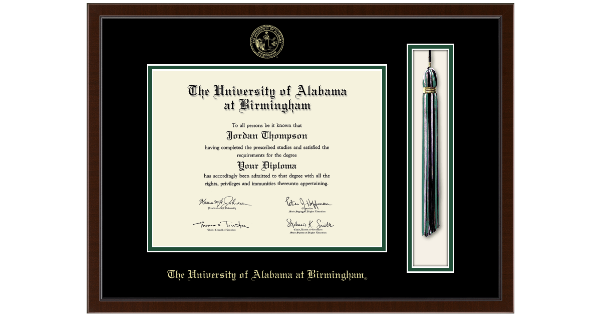 Tassel & Cord Diploma Frame in Delta The University of Alabama at ...