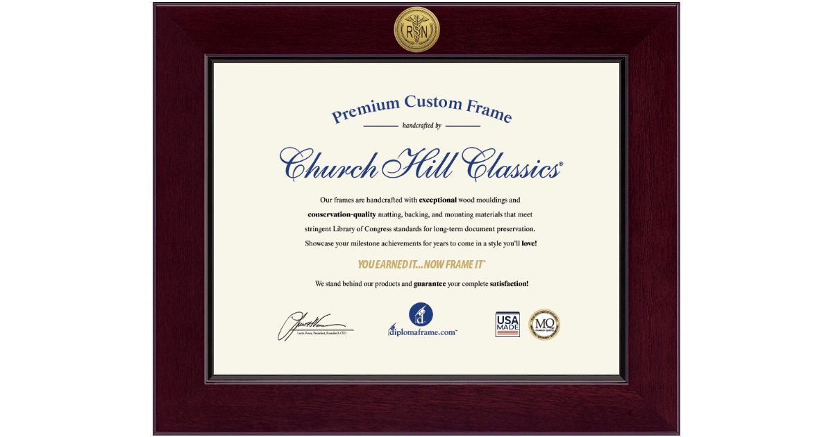 Century Registered Nurse Certificate Frame in Cordova Registered Nurse ...