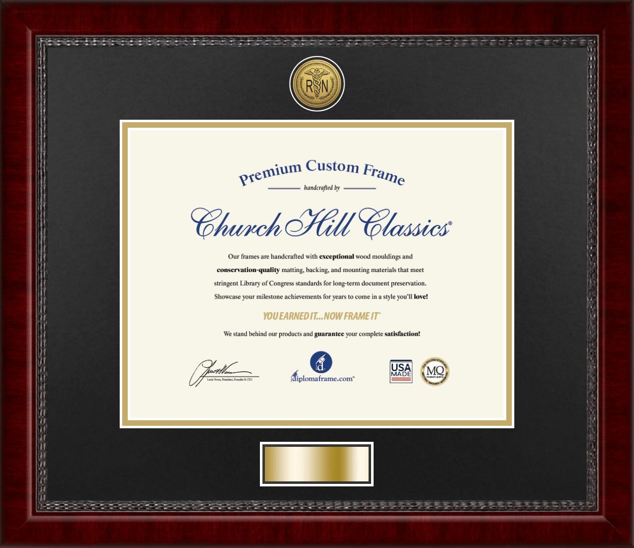 Registered Nurse Certificate Frames and Gifts Engraved Registered Nurse ...