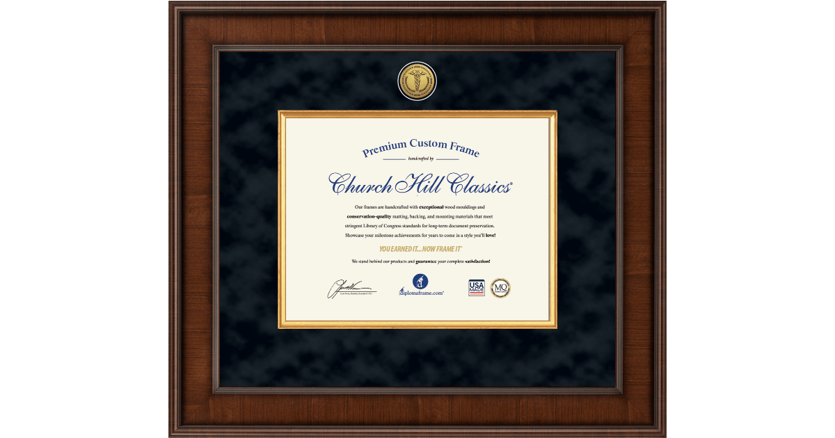 Medical Certificate Frames & Medical School Diploma Frames | Church ...
