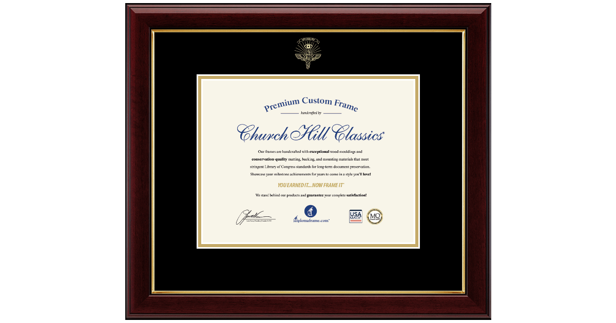 Embossed Optometry Certificate Frame in Gallery Optometry Certificate ...