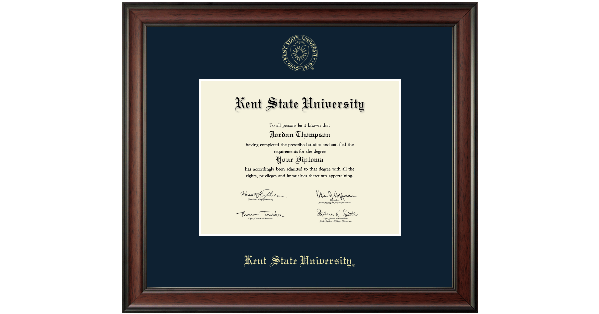 Gold Embossed Diploma Frame in Studio Kent State University - Item #316587