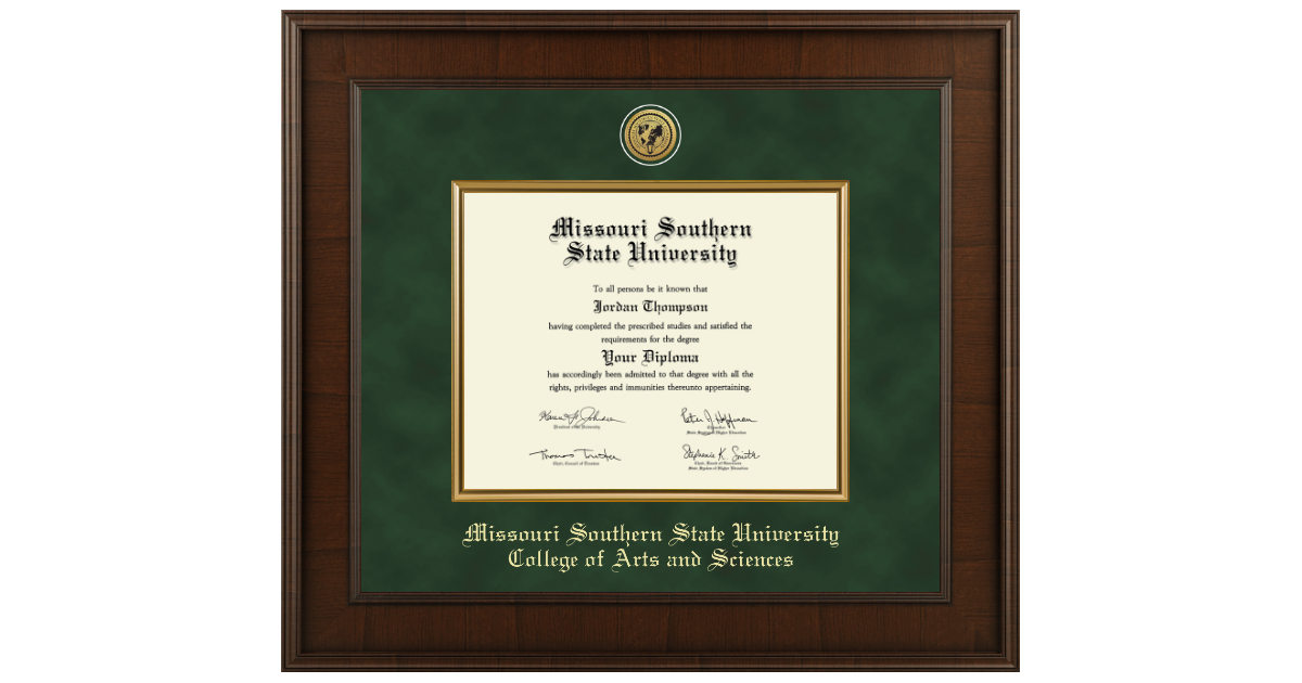 MSSU College of Arts and Sciences Diploma Frames