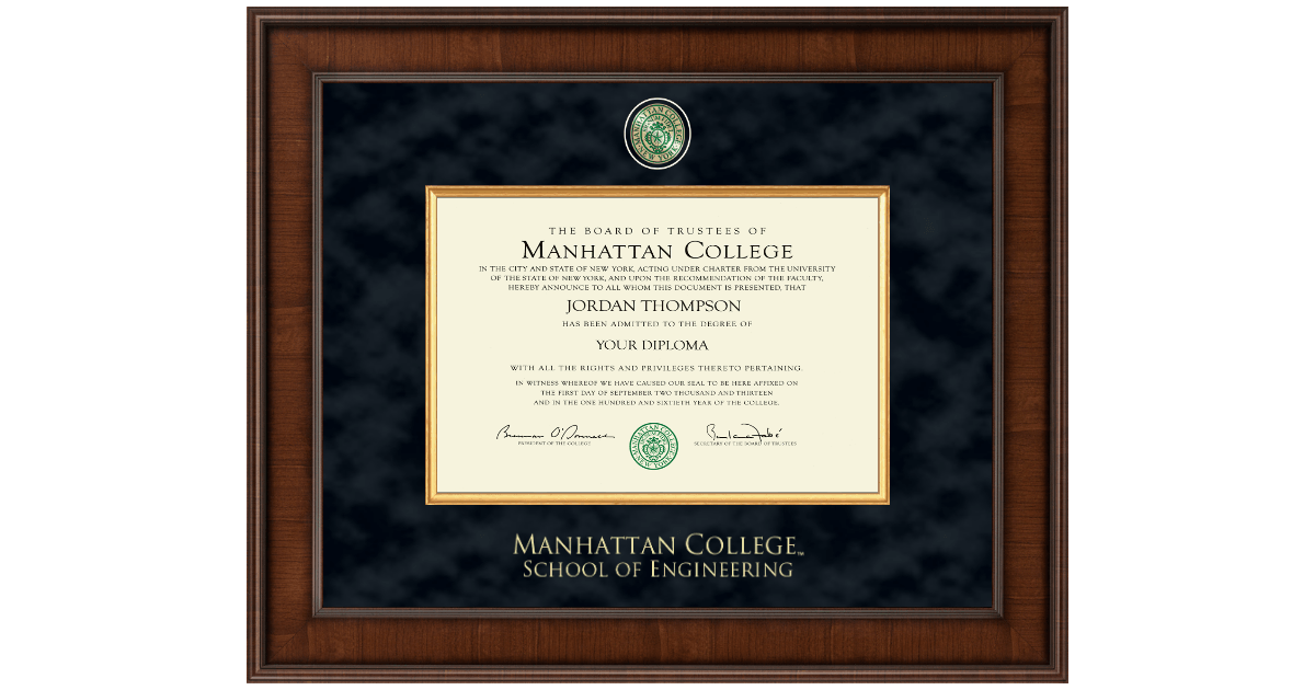 Presidential Masterpiece Diploma Frame in Madison Manhattan College ...