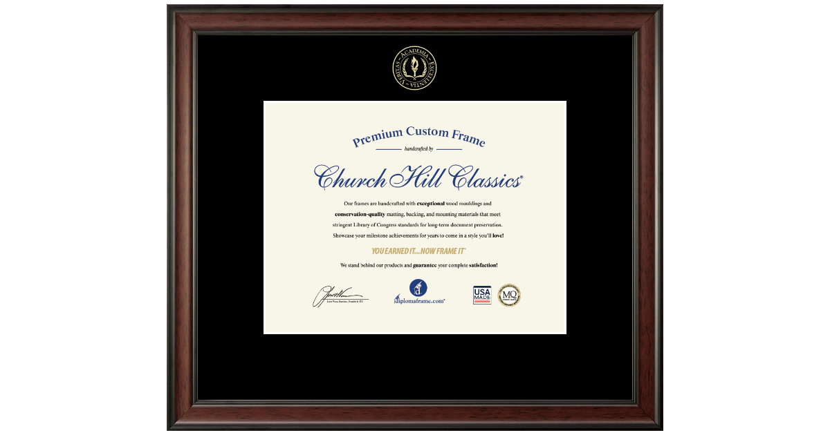Embossed Academic Certificate Frame in Studio Academic Certificate ...
