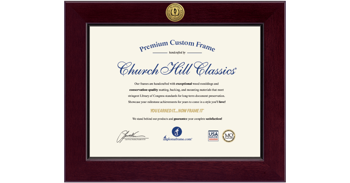 Century Academic Certificate Frame in Cordova Academic Certificate ...