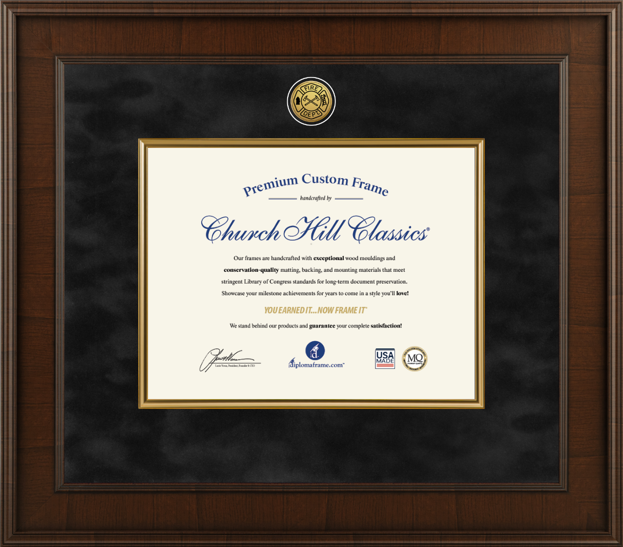 Fire Department Certificate Frames and Gifts Presidential Fire ...