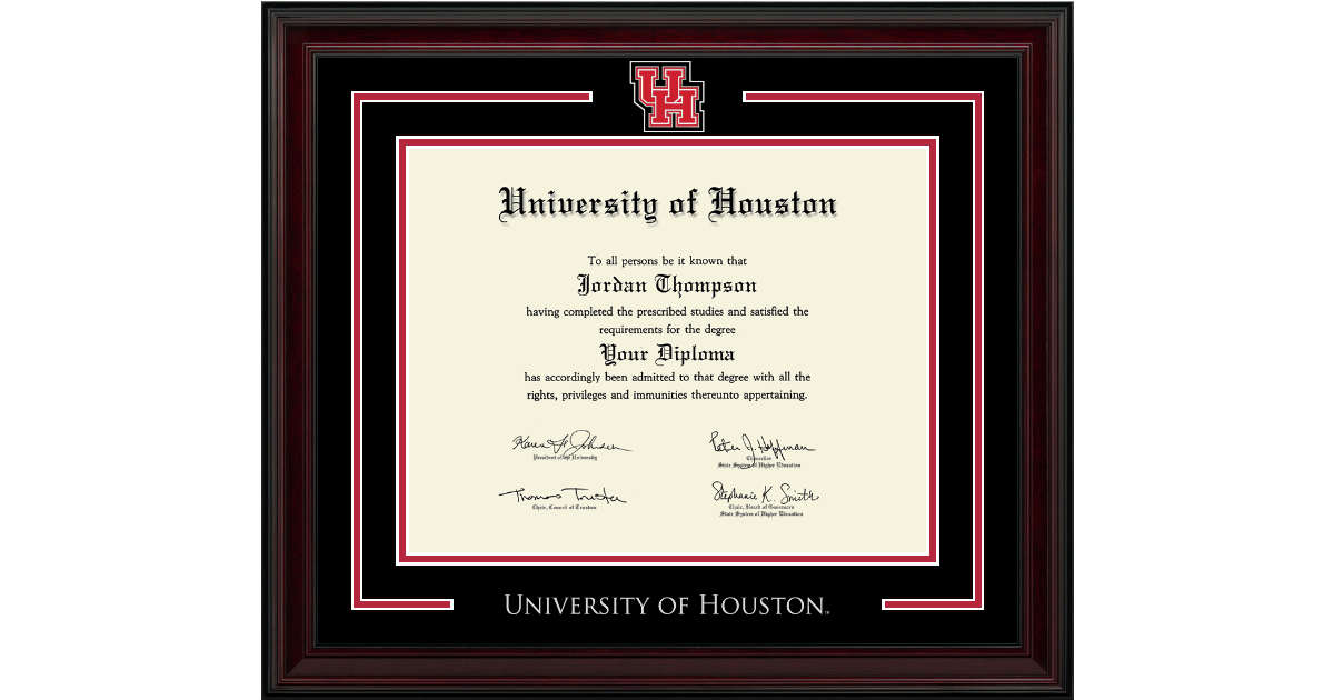 Spirit Medallion Diploma Frame in Encore University of Houston - Item ...