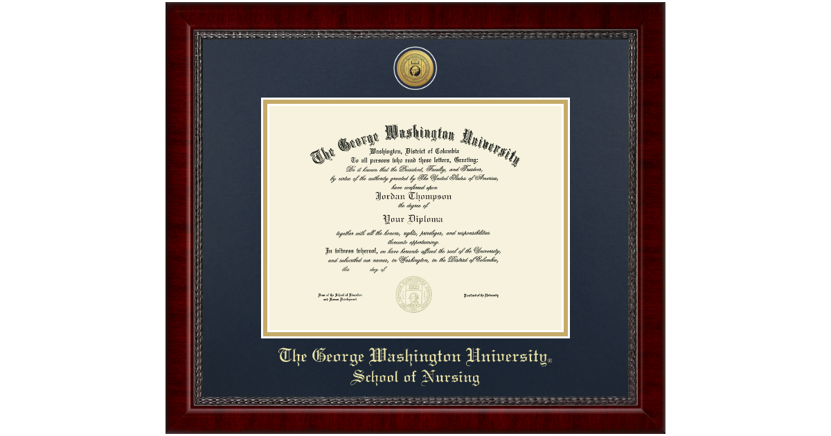 Gold Engraved Medallion Diploma Frame in Sutton The George Washington ...