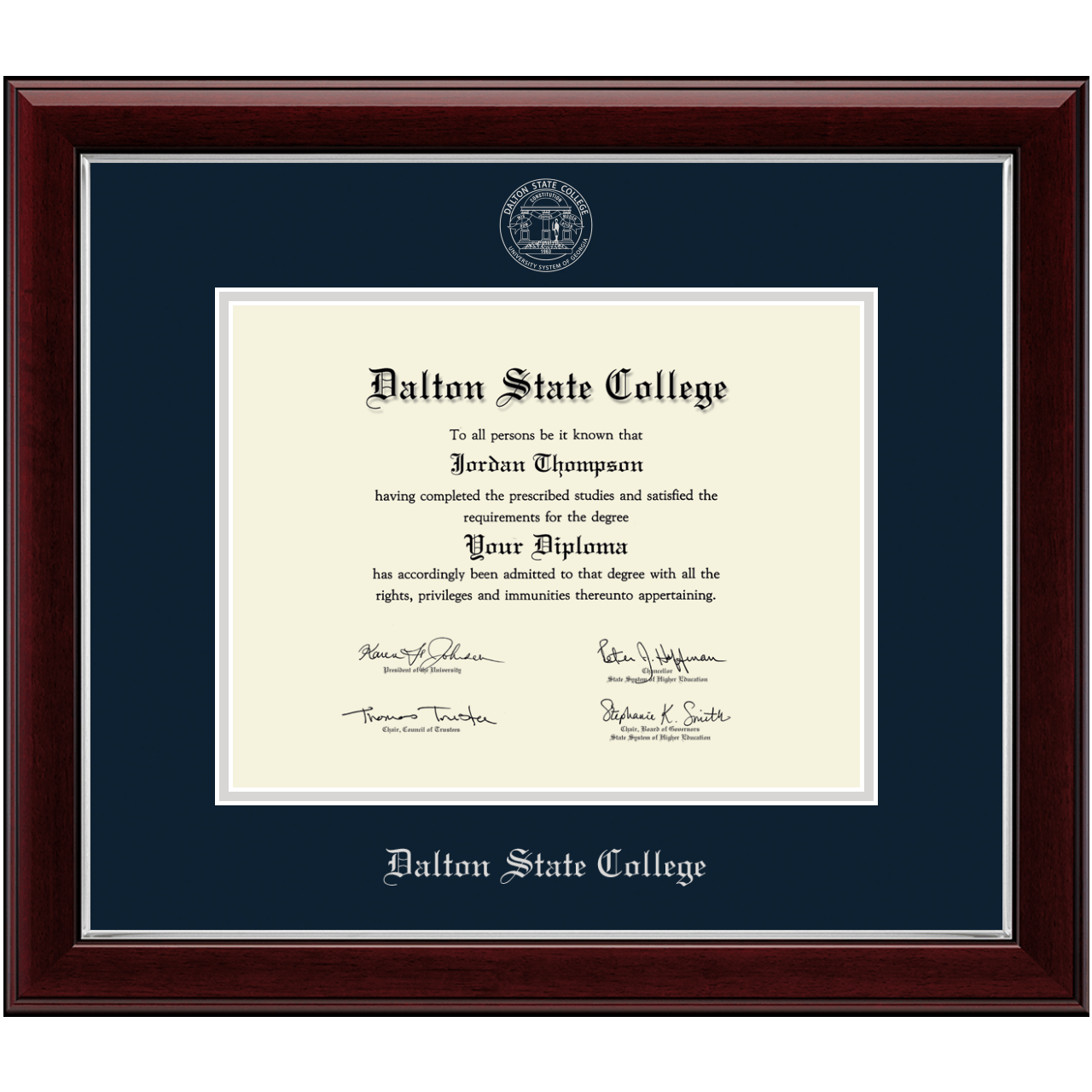 Silver Embossed Diploma Frame in Gallery Silver Dalton State College ...