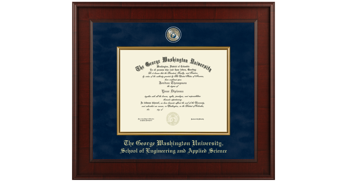 GWU School of Engineering and Applied Science Diploma Frames