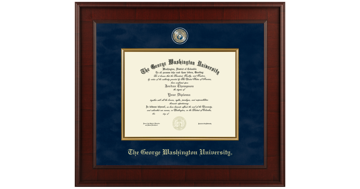 The George Washington University Diploma Frame | Church Hill Classics