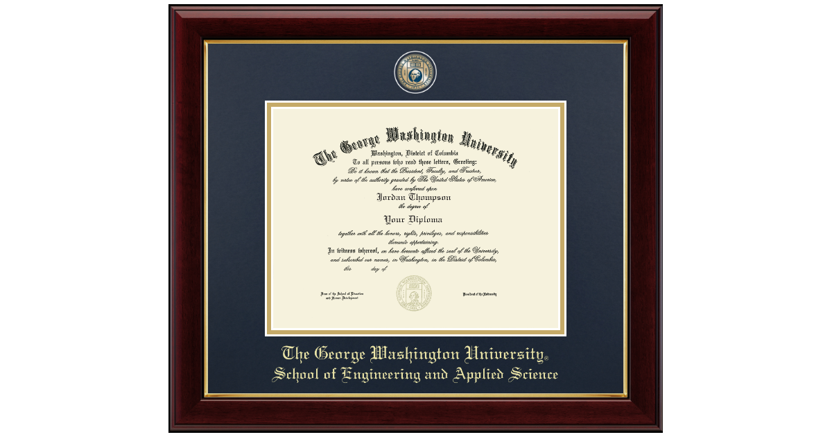 Masterpiece Medallion Diploma Frame in Gallery The George Washington ...