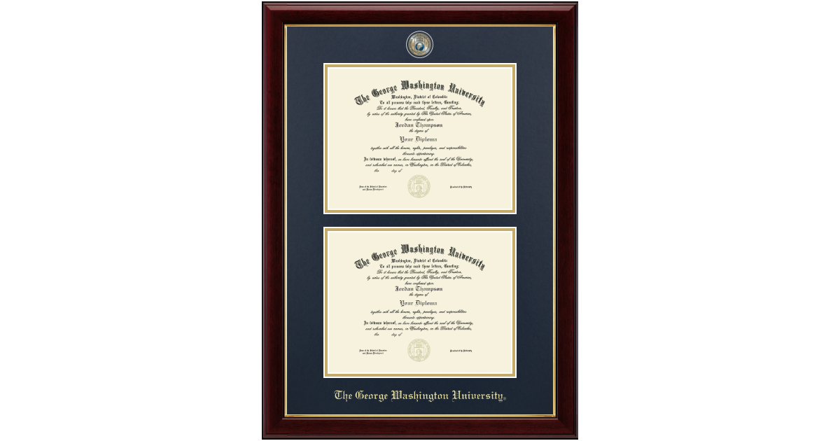 Masterpiece Medallion Double Diploma Frame in Gallery The George ...