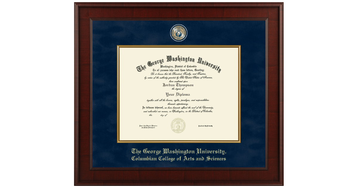 PhD- Presidential Masterpiece Diploma Frame in Jefferson The George ...
