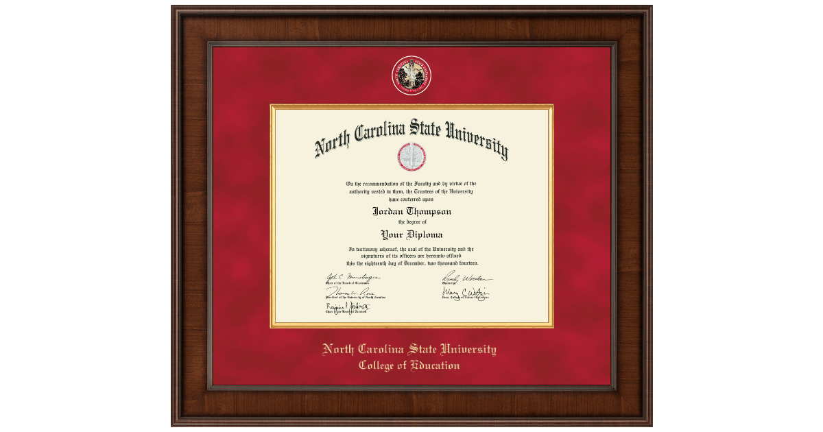 NCSU College of Education Diploma Frames | Church Hill Classics