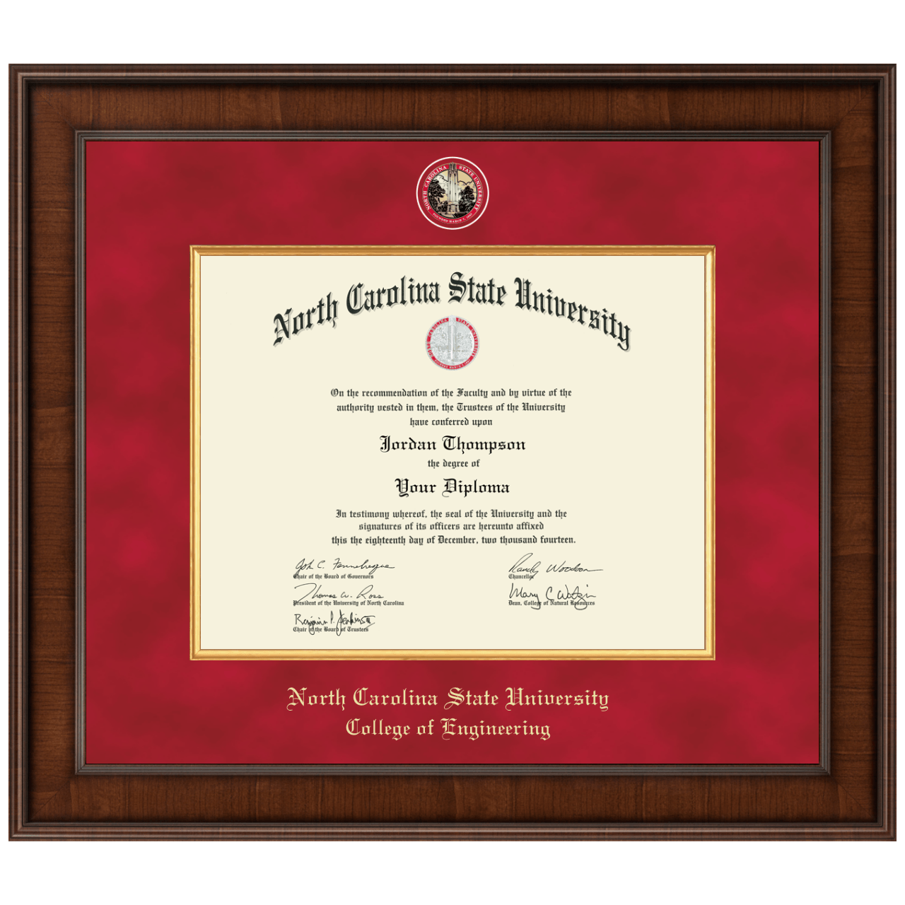 NCSU College of Engineering Diploma Frames | Church Hill Classics