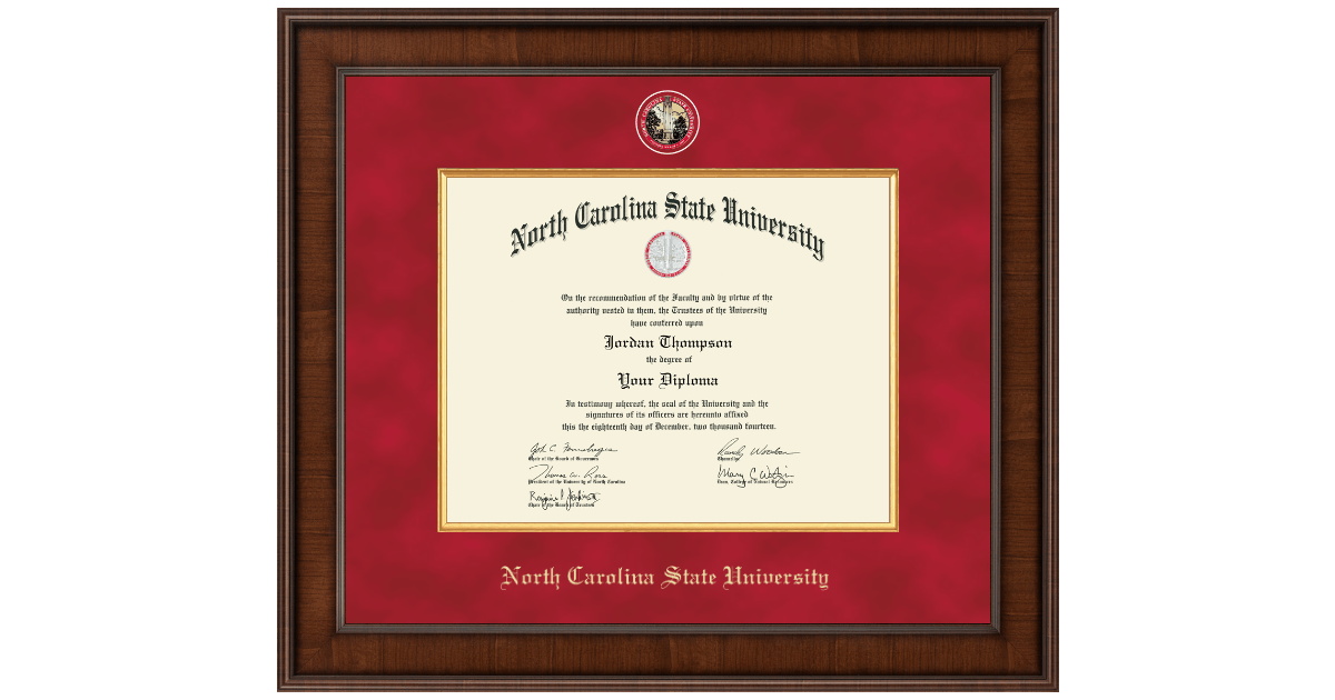 NC State Diploma Frames | Church Hill Classics