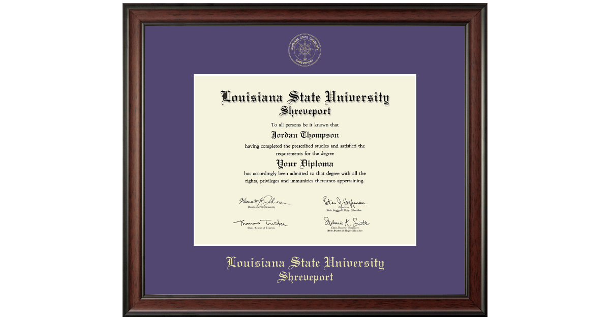 Gold Embossed Diploma Frame in Studio Louisiana State University at ...