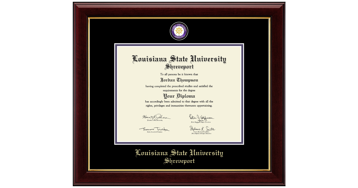 Masterpiece Medallion Diploma Frame in Gallery Louisiana State ...