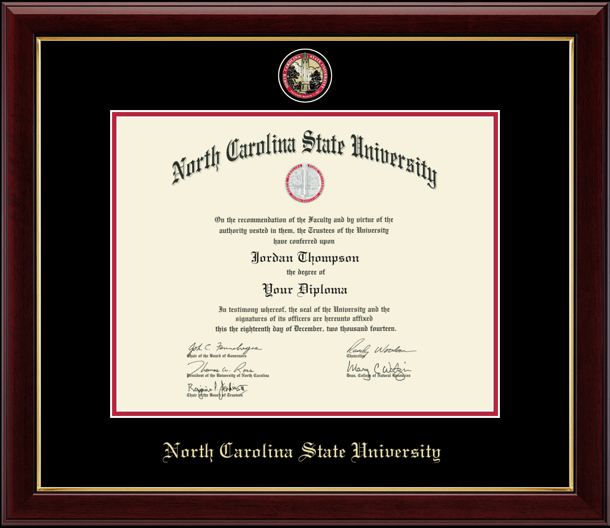 North Carolina State University Masterpiece Medallion Diploma Frame in ...