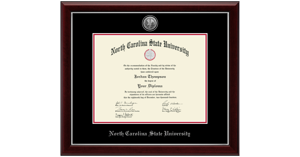 Silver Engraved Medallion Diploma Frame in Gallery Silver North ...