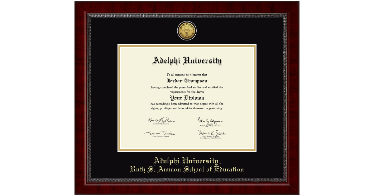 Gold Engraved Medallion Diploma Frame in Sutton Adelphi University ...