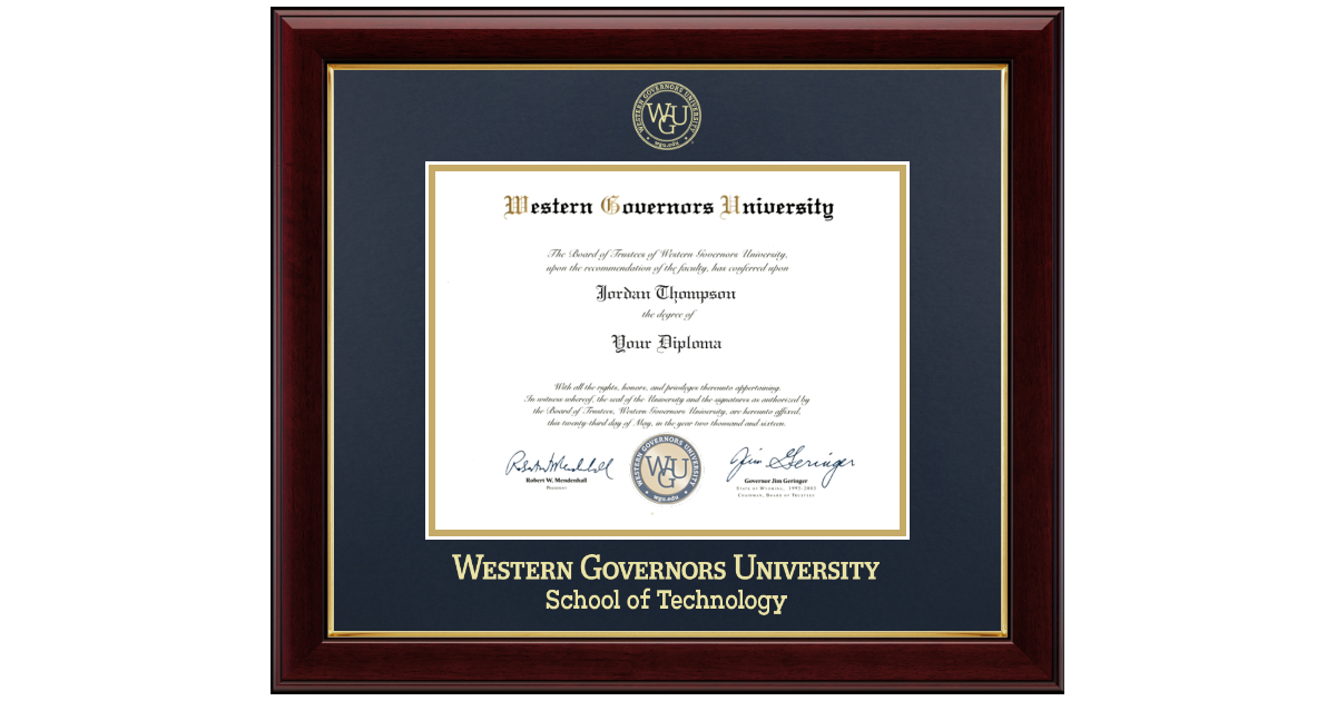 Gold Embossed Diploma Frame in Gallery Western Governors University ...