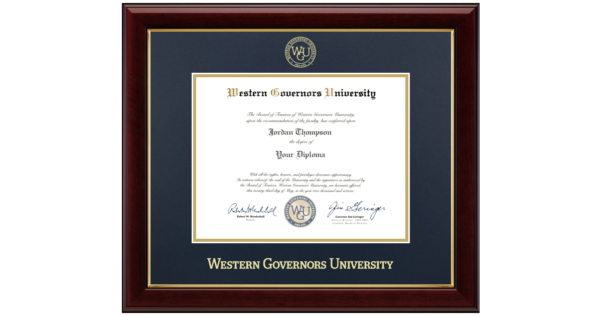 Gold Embossed Diploma Frame in Gallery Western Governors University ...
