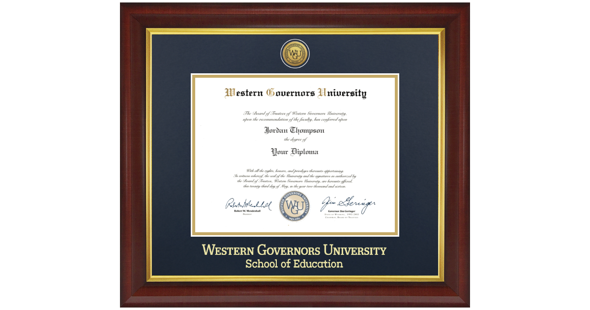 Gold Engraved Medallion Diploma Frame in Redding Western Governors ...