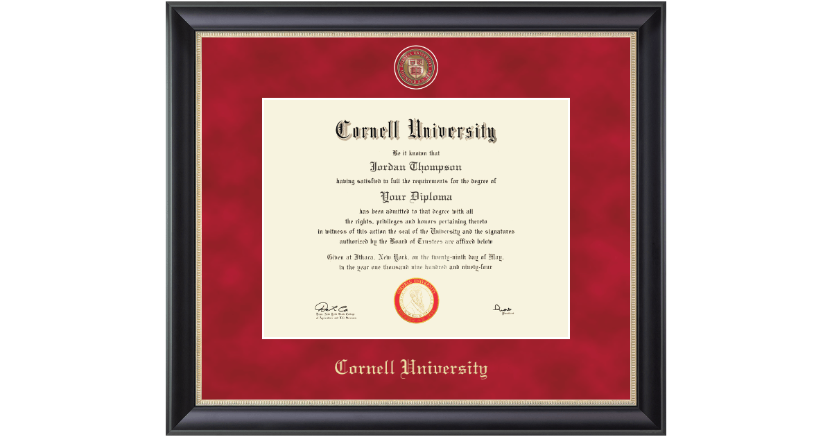 Regal Edition Diploma Frame in Noir Cornell University - Item #320011 ...