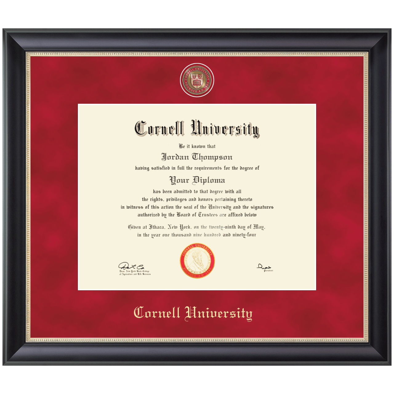 Regal Edition Diploma Frame in Noir Cornell University - Item #320011 ...