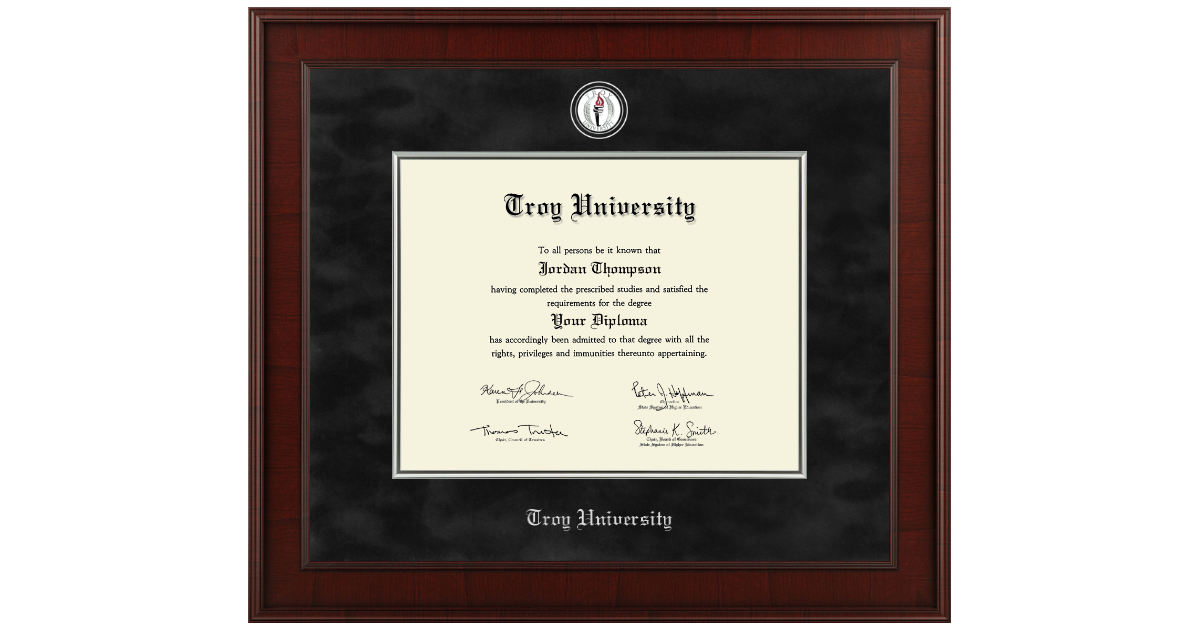 Presidential Masterpiece Diploma Frame in Jefferson Troy University - Item #320092 from Troy ...