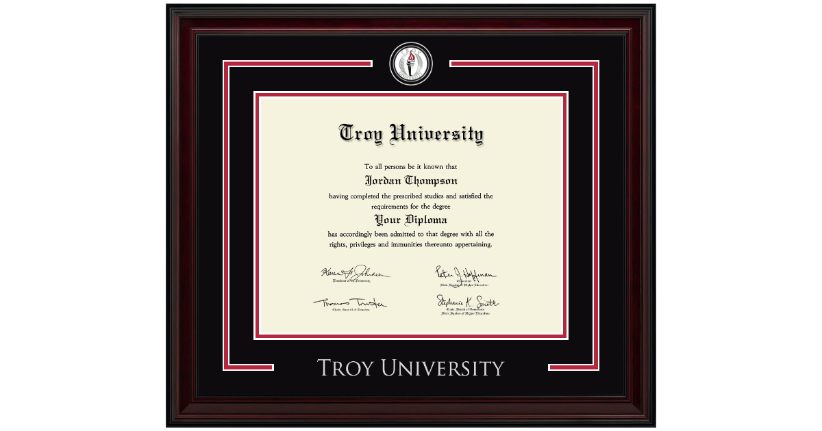 Showcase Edition Diploma Frame in Encore Troy University - Item #320094 ...