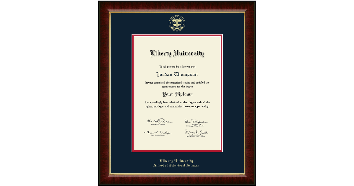 Gold Embossed Diploma Frame in Murano Liberty University - Item #320164 ...