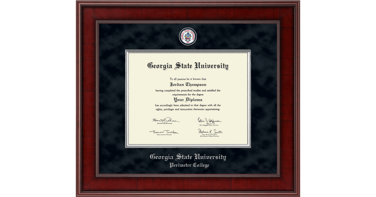 GSU Perimeter College Diploma Frames | Church Hill Classics
