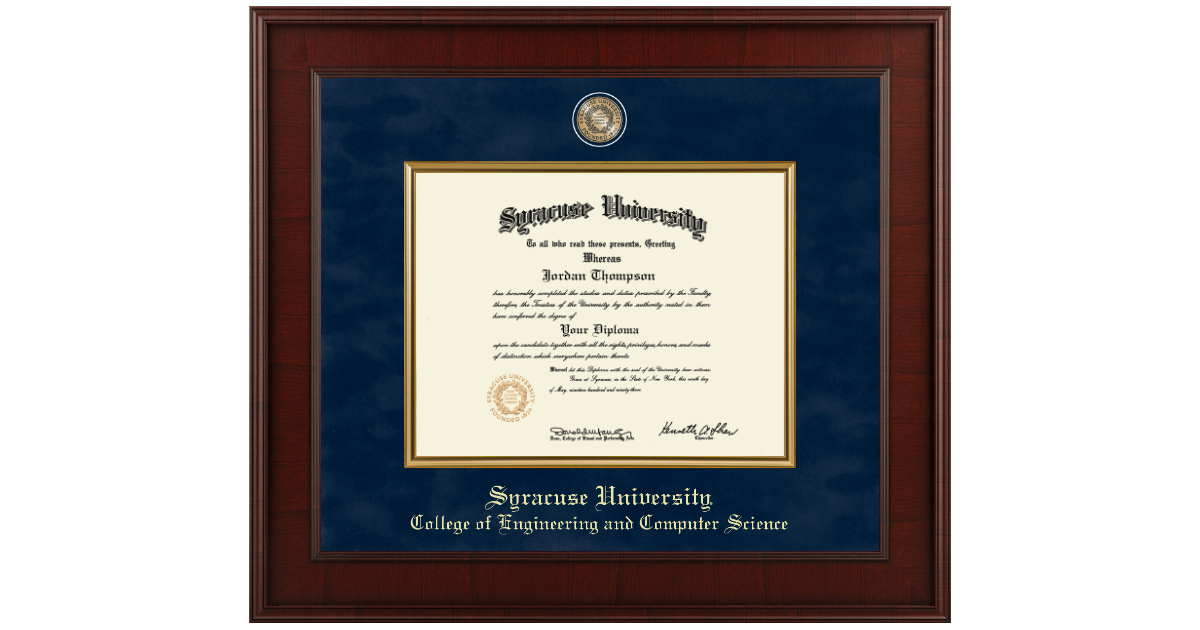 SU College of Engineering and Computer Science Diploma Frames
