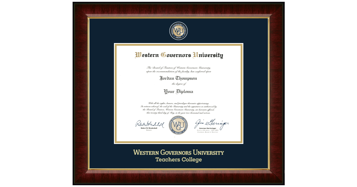 Masterpiece Medallion Diploma Frame in Murano Western Governors ...