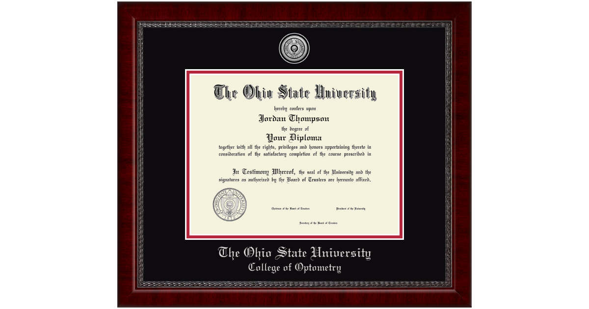 Silver Engraved Medallion Diploma Frame in Sutton The Ohio State ...
