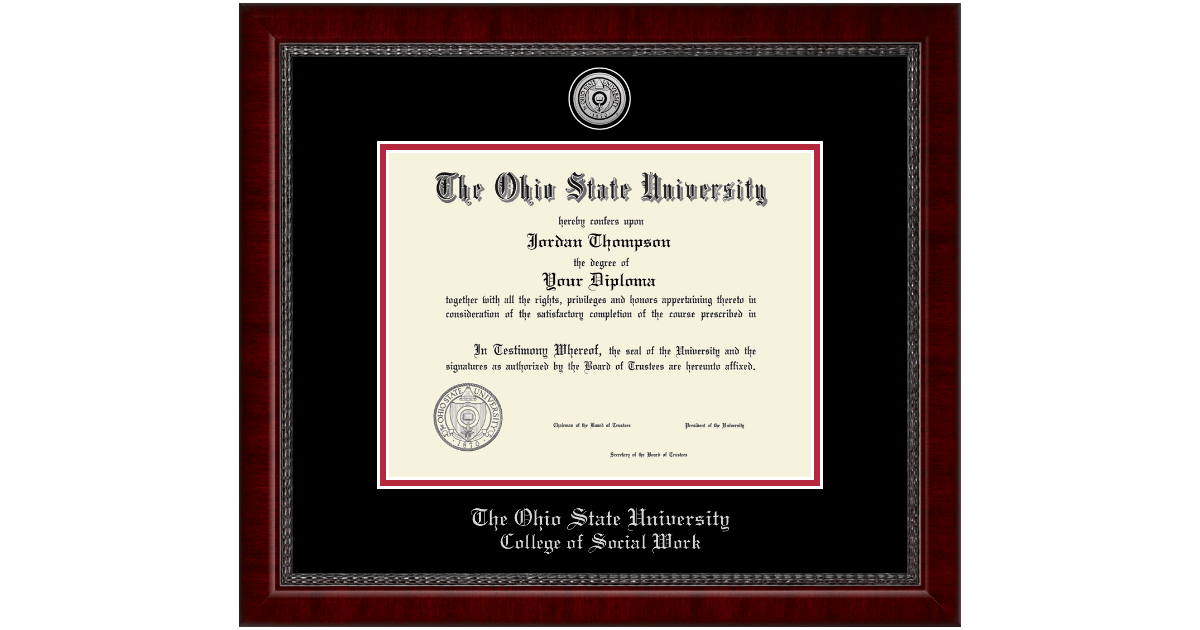 Silver Engraved Medallion Diploma Frame in Sutton The Ohio State ...